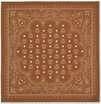 MCM Baumwoll-Seiden-Halstuch mit Paisley-Print