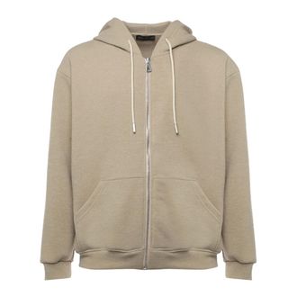 Giuliano Galiano Beiger Pullover mit Rei&szlig;verschluss Kapuze Tasche - - Sweatshirts & Hoodies - Herren - Beige - L