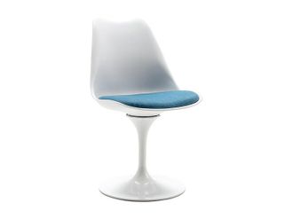 Vente-Unique Stuhl - Polypropylen & Metall - Blau und Wei&szlig; - XAFY