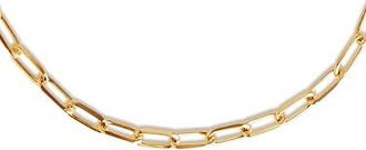 Singularu Collier Chic. Chaîne à maillons. Pendentif en laiton avec finition plaqué or 18 kt. Bijoux pour femme