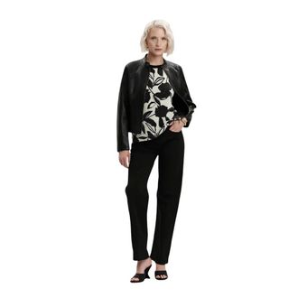 White Wise Femme, Vestes, Noir, Taille: 36 FR Faux Leather Jacket