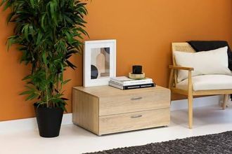 Dmora Kommode Limerick, Mehrzweckkommode, Schlafzimmerkommode, Schrank mit Schubladen, 74x52 h35 cm, Eiche