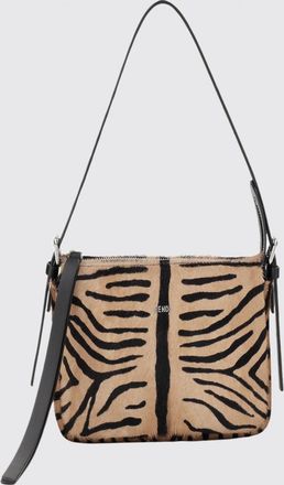 Fendi Mini-Schultertasche aus Kalbshaar mit Animal-Print und Metall-Logo