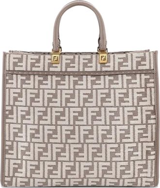 Fendi Sunshine Shopper Zucca Velvet Medium tote bag - Grau