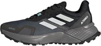 adidas Femme Terrex Soulstride Rain.RDY Trail Running Shoes, Core Black/Crystal White/Grey Four, 42 2/3 EU