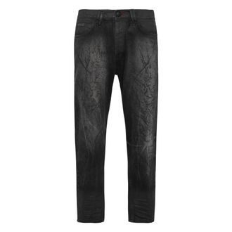 Philipp Plein Homme, Jeans, Noir, Taille: W26 Pantalon en jean Coupe Carotte Iconic