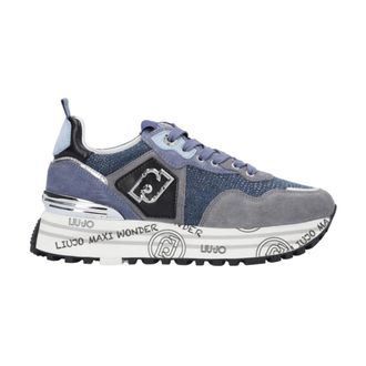 Liu Jo Denim Blue Casual Sneakers Maxi Wonder - - Shoes - Damen - Blau - 40 EU