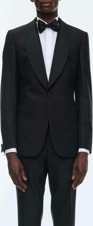 Fursac Veste de smoking en laine &agrave; micro-dessin - Taille 44 - Homme