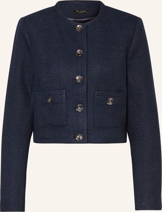 Ted Baker Kastenjacke Floxat Aus Boucl&eacute; Mit Glitzergarn blau