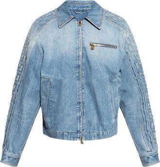 Versace Homme, Vestes, Bleu, Taille: XL Veste en jean