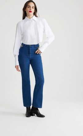 Patou Flared Stonewash Denim Jeans - Blue