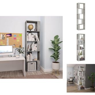 vidaXL Vidaxl - B&uuml;cherregal/Raumteiler Betongrau 45x24x159 cm Holzwerkstoff - B&uuml;cherregal - Regal - Holzm&ouml;bel - Beton Grau - Raumteiler