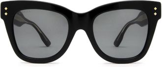 Gucci Sonnenbrille mit eckigem Gestell - Schwarz