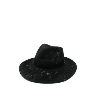 Yesey Breitkrempiger Schlapphut mit flacher Krone - - Accessories - Damen - Schwarzk - 58 CM