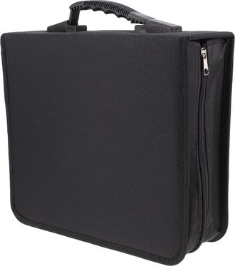 NUOBESTY Tragbare CD DVD Aufbewahrungstasche aus Oxford Gewebe mit 240 Kapazit&auml;t Staubschutz und Tragegriff f&uuml;r Film und Musikliebhaber