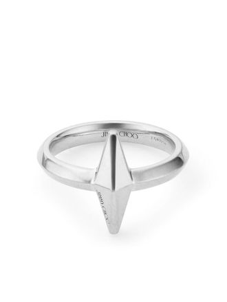 Jimmy Choo London Ring mit Logo-Gravur - Silber