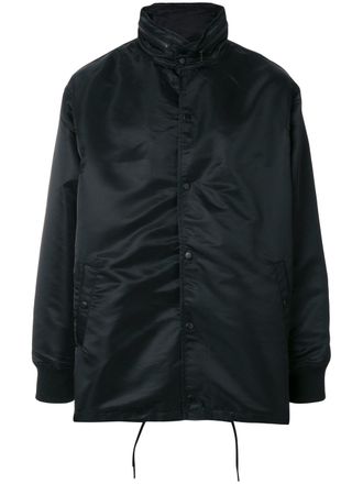 Yohji Yamamoto veste boutonn&eacute;e &agrave; col officier - Noir