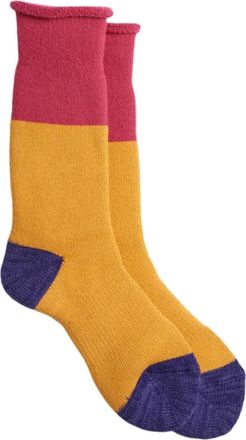 RoToTo unisex, Sous-vêtements, Multicolore, Taille: M Chaussette Chunky Pile Boot Rose Orange