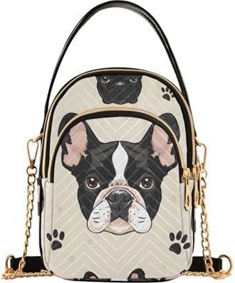 Mnsruu Sac à bandoulière pour femme avec imprimé patte de chien, sac à dos, petit sac à bandoulière avec sangle réglable