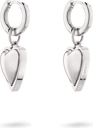 Liebeskind BERLIN Metal Heart Creole - Creole aus Edelstahl - Silber - 2,8 cm - Scharnierverschluss - wasserfest & hautfreundlich