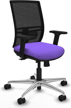 Piqueras y Crespo Junquera Arbeitsbank mit 2D-Armen, h&ouml;henverstellbare Lendenwirbelst&uuml;tze, ausgestattet mit Syncro/Traslack und Schneideschaum, Schwarz/Lila