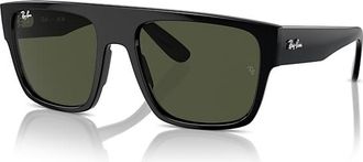 Ray-Ban Drifter Sonnenbrillen Schwarz Fassung Grün Glas 57-20
