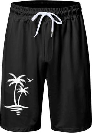 Generic Short De Bain Homme - Maillot De Bain Piscine Maillots Grande Taille Boxer Court Shorts Tropical Noir Calecon Confortable Mens Swimming Trunks Natatio