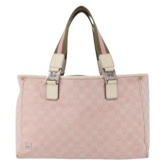 Gucci Pre-owned Web Handle Buckle Tote - - Pre-owned - Damen - Rosa - ONE SIZE
