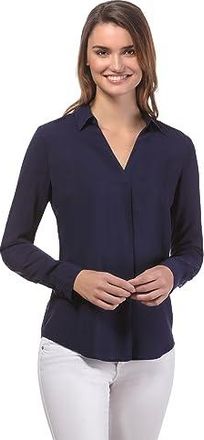 Vincenzo Boretti Chemisier, Taille Normale, col de Chemise Bleu foncé XL