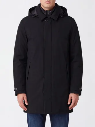 Add Kurzer wasserdichter Parka mit Kapuze und verdecktem Verschluss