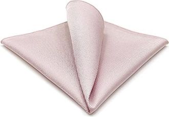 Shlax & Wing Homme Cravate Couleur Unie Rose Matching Poche de poche Only