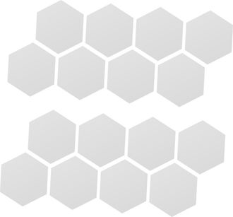 Pretyzoom 48 Stück Sechseckige Spiegel Wandaufkleber Selbstklebend Kunststoff 8cm Für Wohnzimmer Badezimmer Schlafzimmer Moderne Wanddekoration
