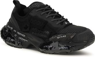 Dsquared2 Mens Faster Sneakers With Mesh Inserts Nero