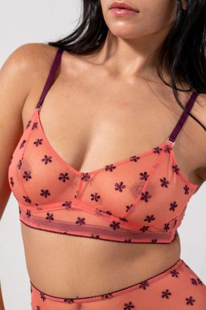 Understatement Damen vegan Mesh Balconette Koralle & Kirsche