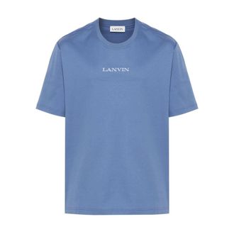Lanvin Baumwoll-Jersey-T-Shirt - - Tops - Herren - Blau - L