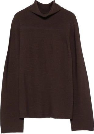 Alpha Studio Pull Col Roul&eacute; - Marron