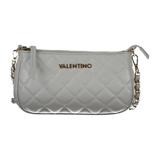 Mario Valentino Femme, Sacs, Gris, Taille: ONE Size Sac bandouli&egrave;re gris avec cha&icirc;ne et fermeture &eacute;clair