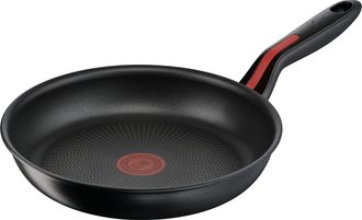 Lagostina Linea Rossa Antihaft-Pfanne Ø 24 cm, Induktionspfanne, Gas und Ofen kratzfest, Thermosignal-Kochanzeige, Boden aus Edelstahl und Aluminium, rutschfest