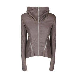 Rick Owens Bikerjacke mit Rei&szlig;verschluss - - Jackets - Damen - Braun - M