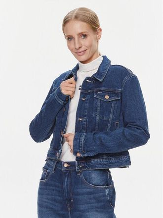 Tommy Jeans Jeansjacke Izzie DW0DW17211 Dunkelblau Slim Fit