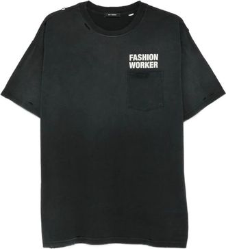 Willy Chavarria Homme, Tops, Noir, Taille: M Fashion Worker Easy Tee