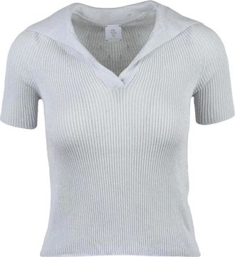 Eleventy Femme, Pulls, Gris, Taille: 38 FR Polo Corta