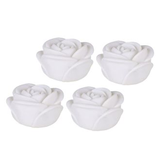 OSALADI 4st&uuml;cke Rosenlicht Wei&szlig; Led-rosenlicht Kreativ Party-accessoire Romantische Kerzenlampe Rosenlicht Dekoriert Led-leuchte F&uuml;r Tisch Und Fensterbrett