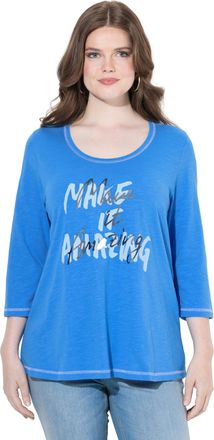 Ulla Popken Damen gro&szlig;e Gr&ouml;&szlig;en &Uuml;bergr&ouml;&szlig;en Plus Size Shirt mit Kontrast Naht, A-Line