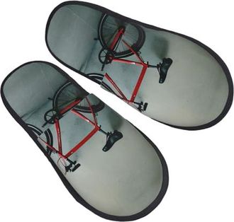 Generic Pantoufle Impression De Motifs De V&eacute;los R&eacute;tro Chaussures Confort Maison Chaussons Pour Femme Ext&eacute;rieur Unisex L