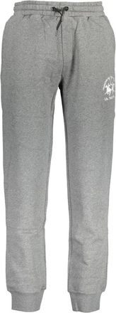 La Martina Homme, Pantalons, Gris, Taille: 2XL Pantalon de Sport Gris Homme Logo Brod&eacute;