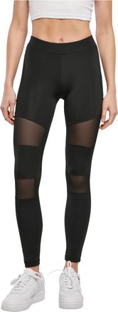 Urban Classics Damen Leggings Ladies Tech Mesh Leggings 2-Pack Black+Black 4XL