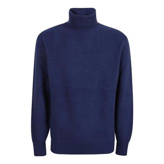 Eleventy Luxuri&ouml;ser blauer Pullover - - Knitwear - Herren - Blau - L