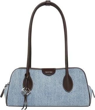 Calvin Klein Sac &agrave; main Emblem Trio en denim de coton