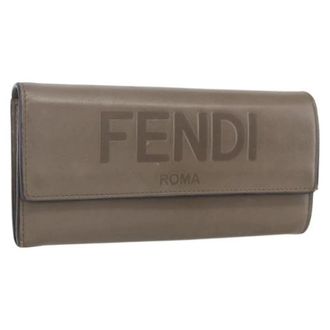 Fendi Pre-owned Leder-Portemonnaie - - Pre-owned - Damen - Grau - ONE SIZE